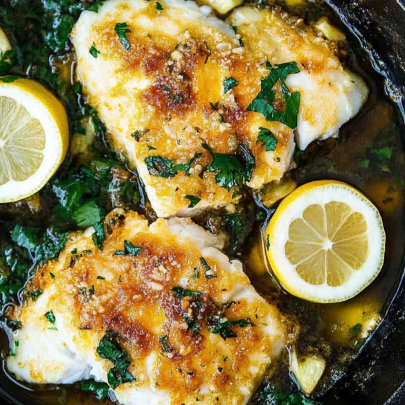Baked Cod with Lemon and Garlic - Taste Of Recipe