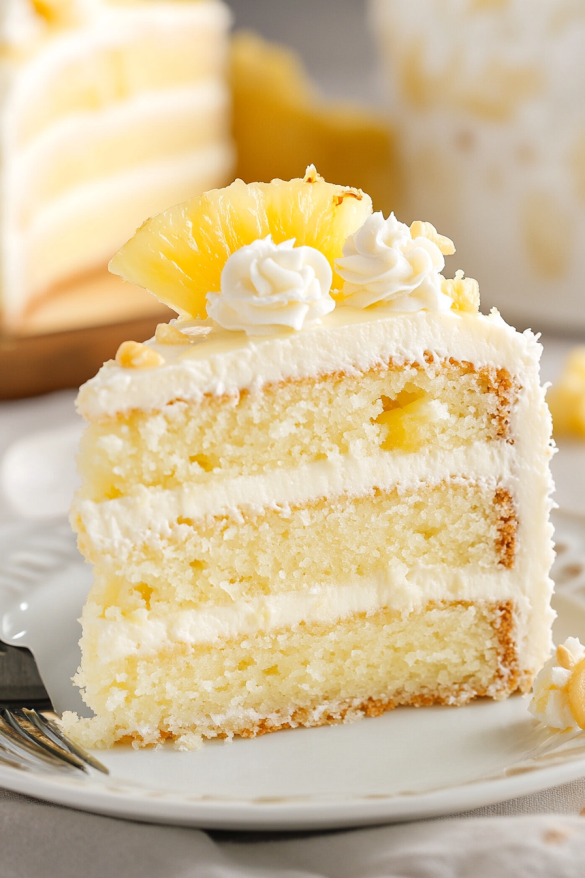 Pineapple Coconut Surprise Cake - Taste Of Recipe